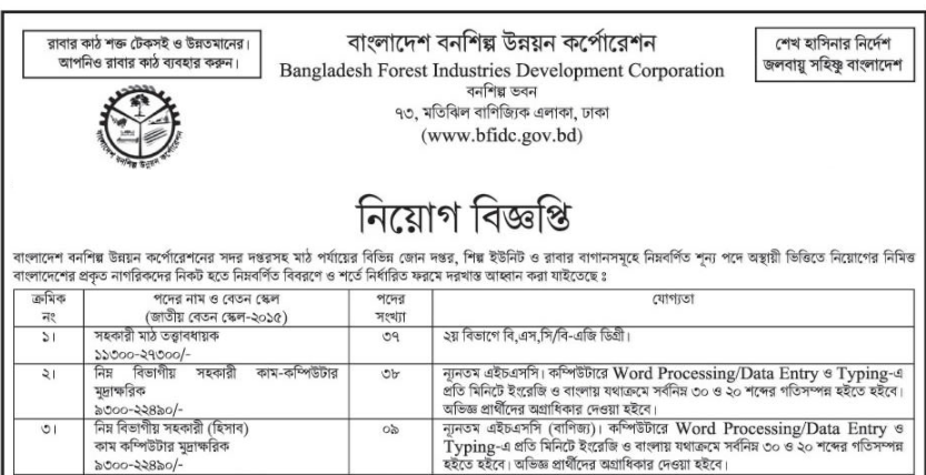 BFIDC Job circular